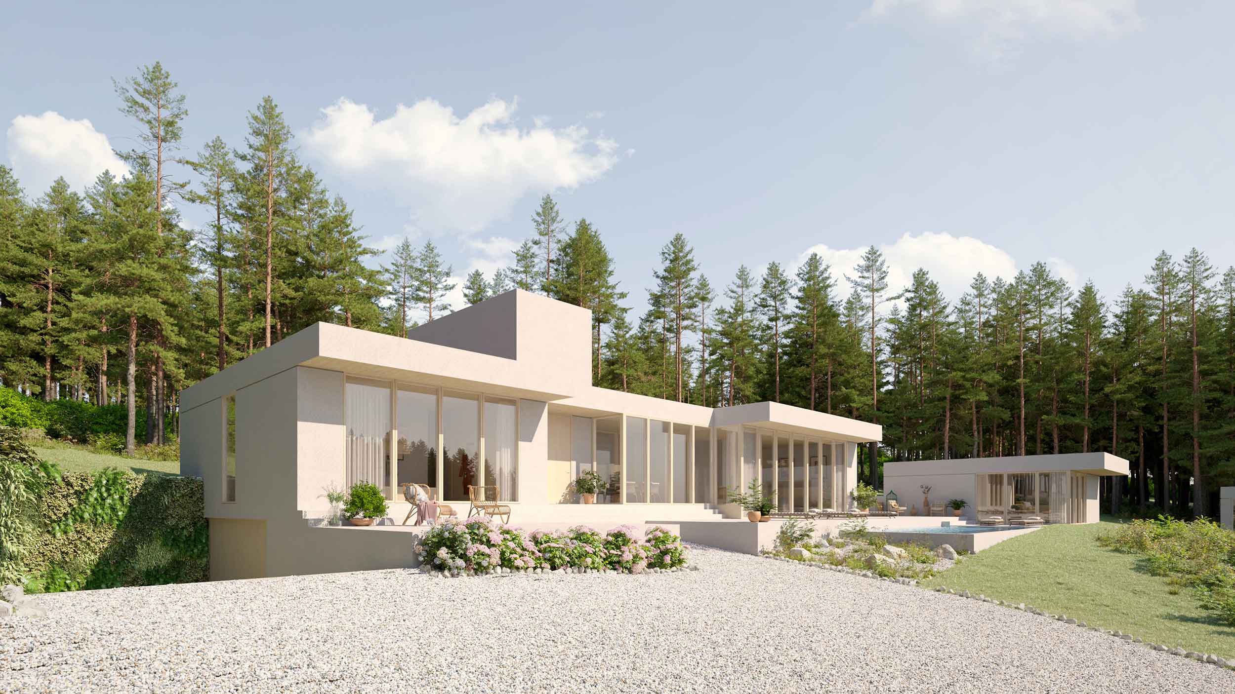 Få drömhuset med ett 3D-ritat hus